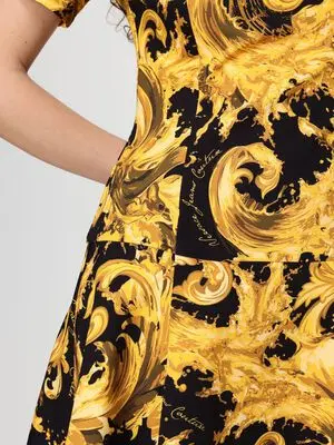 Versace Printed Short Sleeve Dress