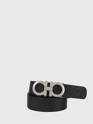 FERRAGAMO Reversible Gancini Belt - Black
