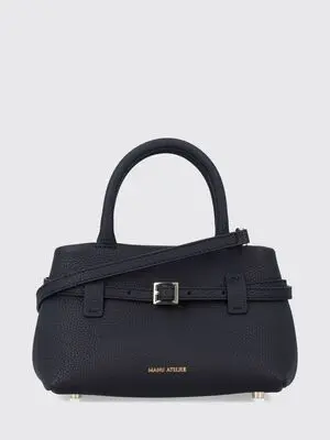 Manu Atelier Le Cambon 20 Mini Grained Calfskin Handbag - Black