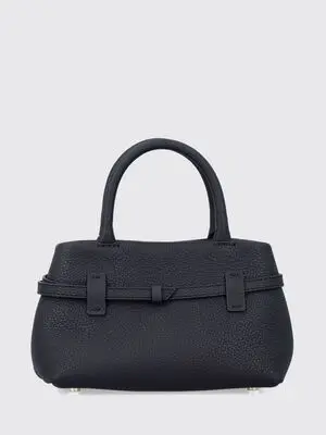 Manu Atelier Le Cambon 20 Mini Grained Calfskin Handbag - Black