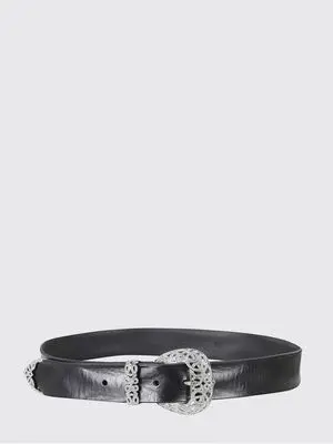 Orciani Leather Belt With Embellished Jewel Buckle - Black