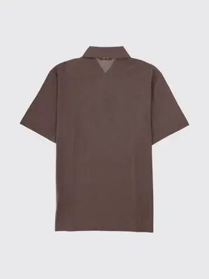Herno Short-sleeve Cotton Polo Shirt With Three-button Placket - Dark