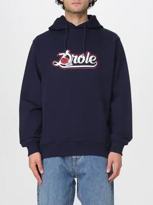 Drole De Monsieur Embroidered Logo Hoodie - Blue