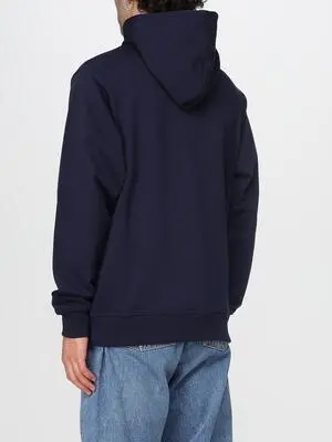 Drole De Monsieur Embroidered Logo Hoodie - Blue