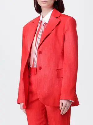 Ermanno Scervino Single Breasted Viscose Blazer - Red