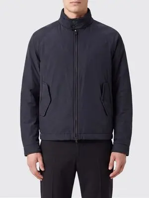 Herno Nylon Windbreaker Jacket With High Neck And Two-way Zip Closure - Blue
