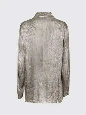 Avant Toi Crinkled Effect Silk Single Breasted Blazer