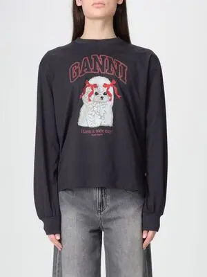 GANNI Long-sleeve Jumper With Graphic Detail