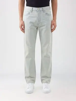 Fear Of God Mid-rise Straight-leg Cotton Jeans With Five Pockets - Denim
