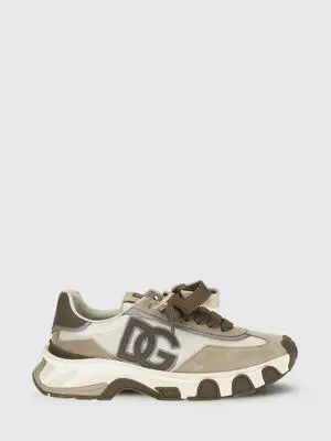 Dolce & Gabbana Dg Country Road Nylon And Suede Sneakers - Beige