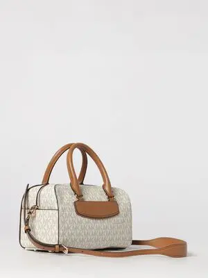 Michael Kors Jet Set Grained Coated Cotton Bag With Mk Monogram