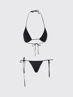 VENUJA Polyester Bikini With Rhinestones - Black