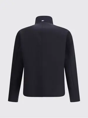 Herno Single-breasted High Neck Short Coat In Wool Blend