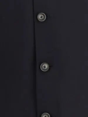 Herno Single-breasted High Neck Short Coat In Wool Blend