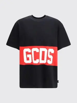 Gcds Cotton T-shirt With Logo - Black