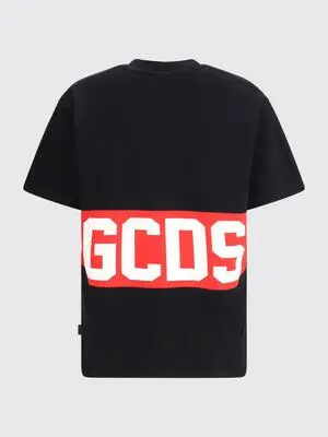 Gcds Cotton T-shirt With Logo - Black
