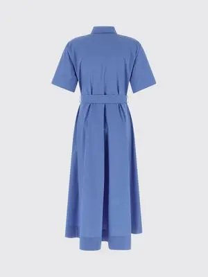 PAROSH P.a.r.o.s.h. Belted Cotton Midi Shirt Dress