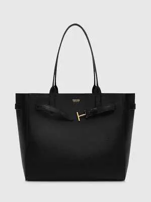 TOM FORD Leather Tote Bag - Black