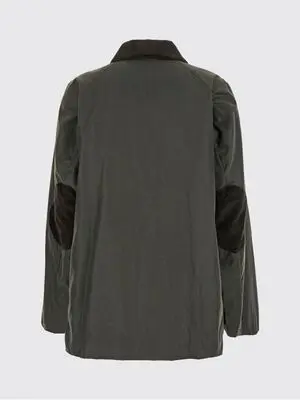 TOTEME Organic Cotton Jacket With Velvet Collar - Green