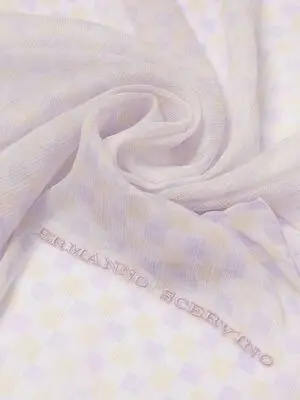 Ermanno Scervino Checked Silk Scarf