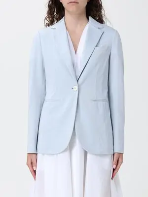 CIRCOLO 1901 Cotton Single Breasted Blazer - Blue