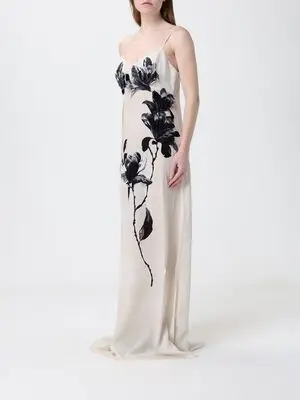 Ermanno Scervino Floral Print Silk Maxi Dress