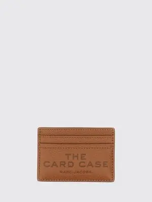 Marc Jacobs Grained Leather Card Holder With Zip Closure And Six Slots Brown