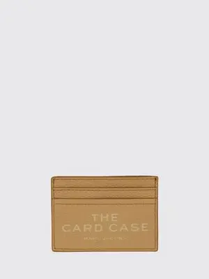 Marc Jacobs Grained Leather Card Holder With Zip Closure And Six Slots Burnt