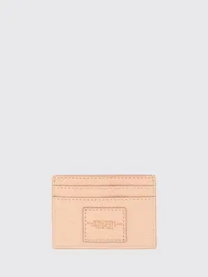 Marc Jacobs Grained Card Holder With Zip Closure And Six Slots - Pink