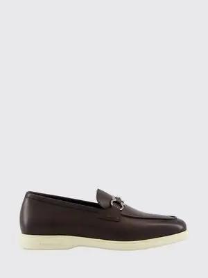 FERRAGAMO Gancini Leather Loafers - Brown