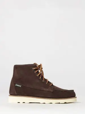 SEBAGO Suede Lace-up Ankle Boots With Moc Toe - Brown
