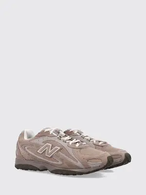 NEW BALANCE Suede And Mesh Sneakers With Side Logo