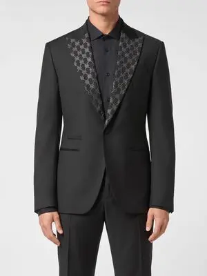 Philipp Plein Single-breasted Wool Blazer Pp - Black