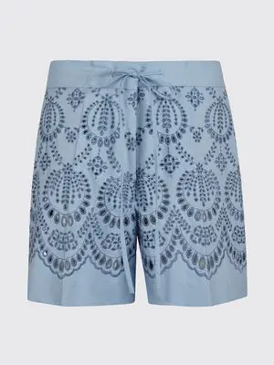 PAROSH Embroidered Drawstring Shorts
