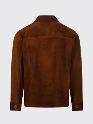 SALVATORE SANTORO Suede Shirt Jacket With Patch Pockets