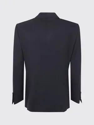TOM FORD Wool Double Breasted Blazer - Black
