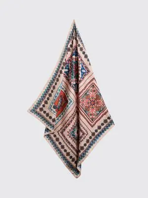 Momoni Nipponia Ethnic Print Silk Twill Square Scarf