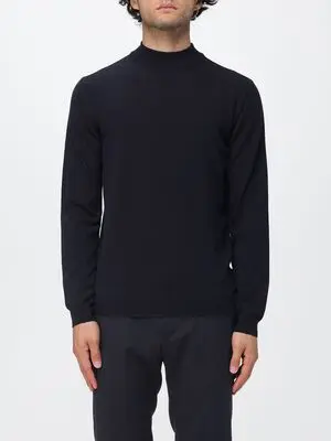 ZANONE Ribbed High Neck Pullover - Blue