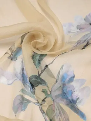 Ermanno Scervino Floral Print Silk Scarf