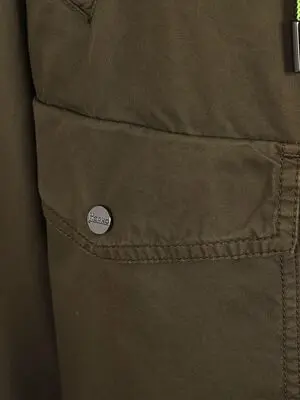 Herno Short Hooded Cotton Jacket With Patch Pockets