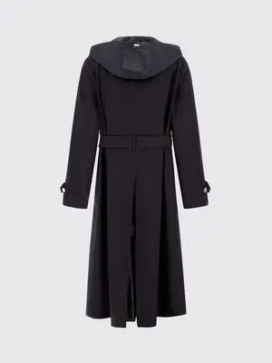 Herno Double-breasted Water-repellent Cotton Trench Coat With Removable Hood