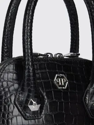 Philipp Plein Majestic Crocodile Print Leather Bag