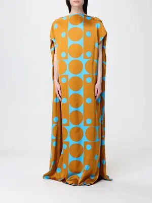 Dries Van Noten Printed Viscose Caftan Dress - Blue