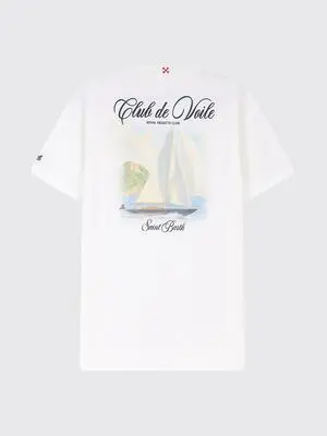 MC2 SAINT BARTH Cotton T-shirt With Contrast Logo Print
