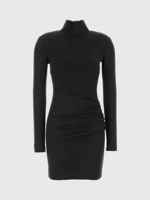 Dolce & Gabbana Long-sleeve Draped Turtleneck Mini Dress