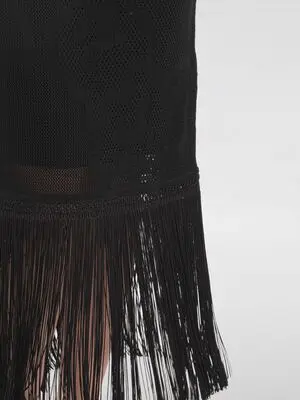 BOSS Jersey Midi Dress With Fringes