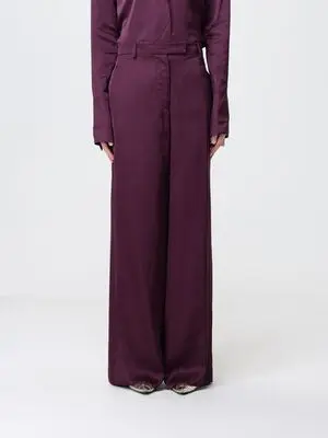 Dries Van Noten Satin Palazzo Trousers - Pink