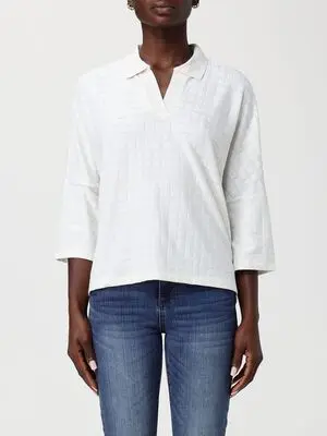 Emporio Armani Textured Jersey Polo Shirt - White