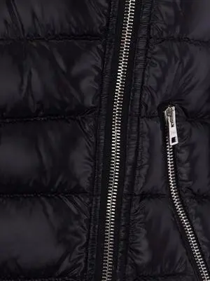 Herno Short Ultra-light Nylon Biker Down Jacket With Asymmetrical Zip