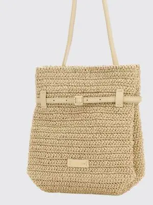 Manu Atelier Woven Raffia Shoulder Bag